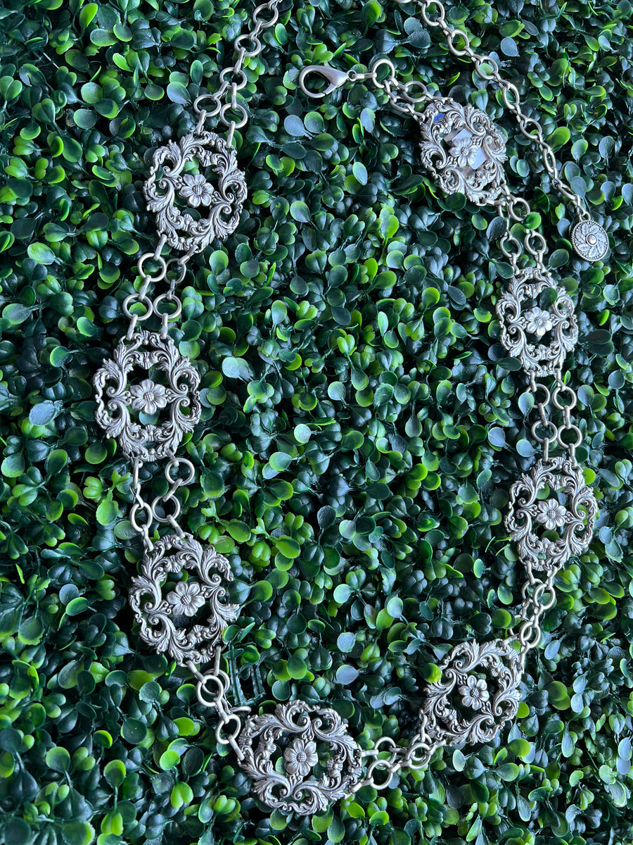 012 flower chain belt 45” long – Los leyva western wear